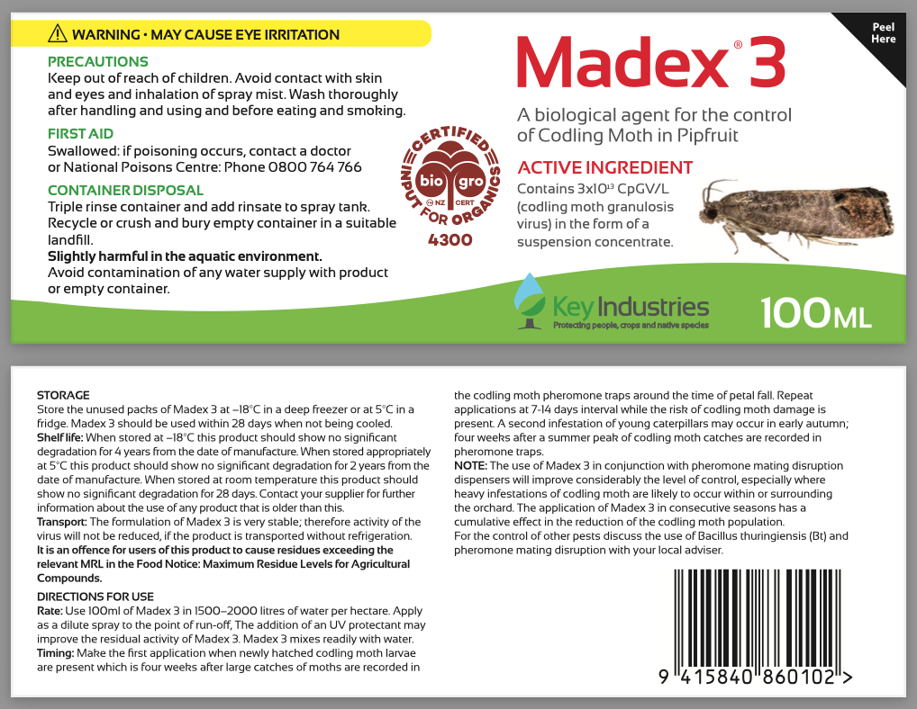 ORGANIC MADEX 3 for control of the Codlin Moth larve in Pipfruit - App ...